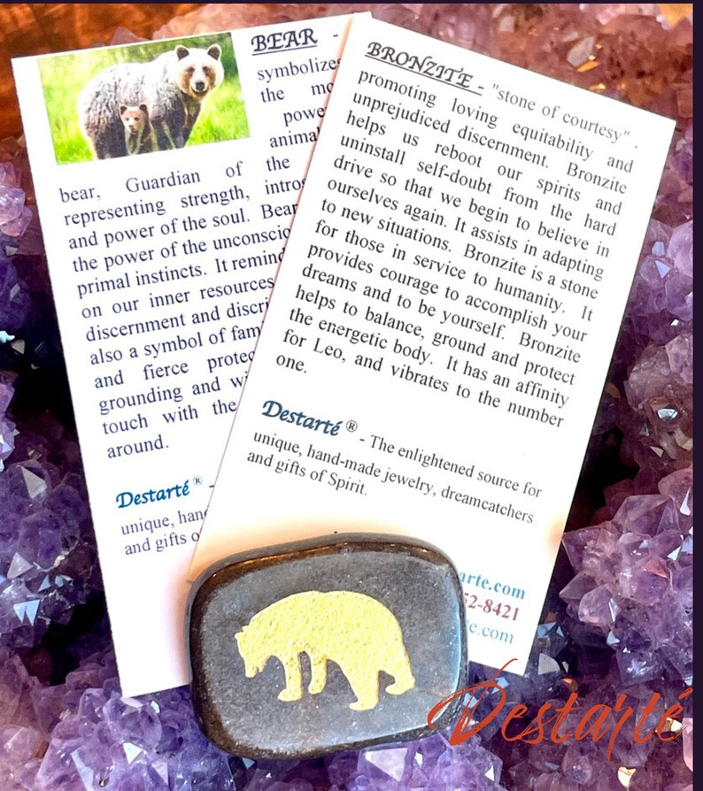 Bear Totem Animal Stones Comfort Stones Worry Stones Power - Etsy