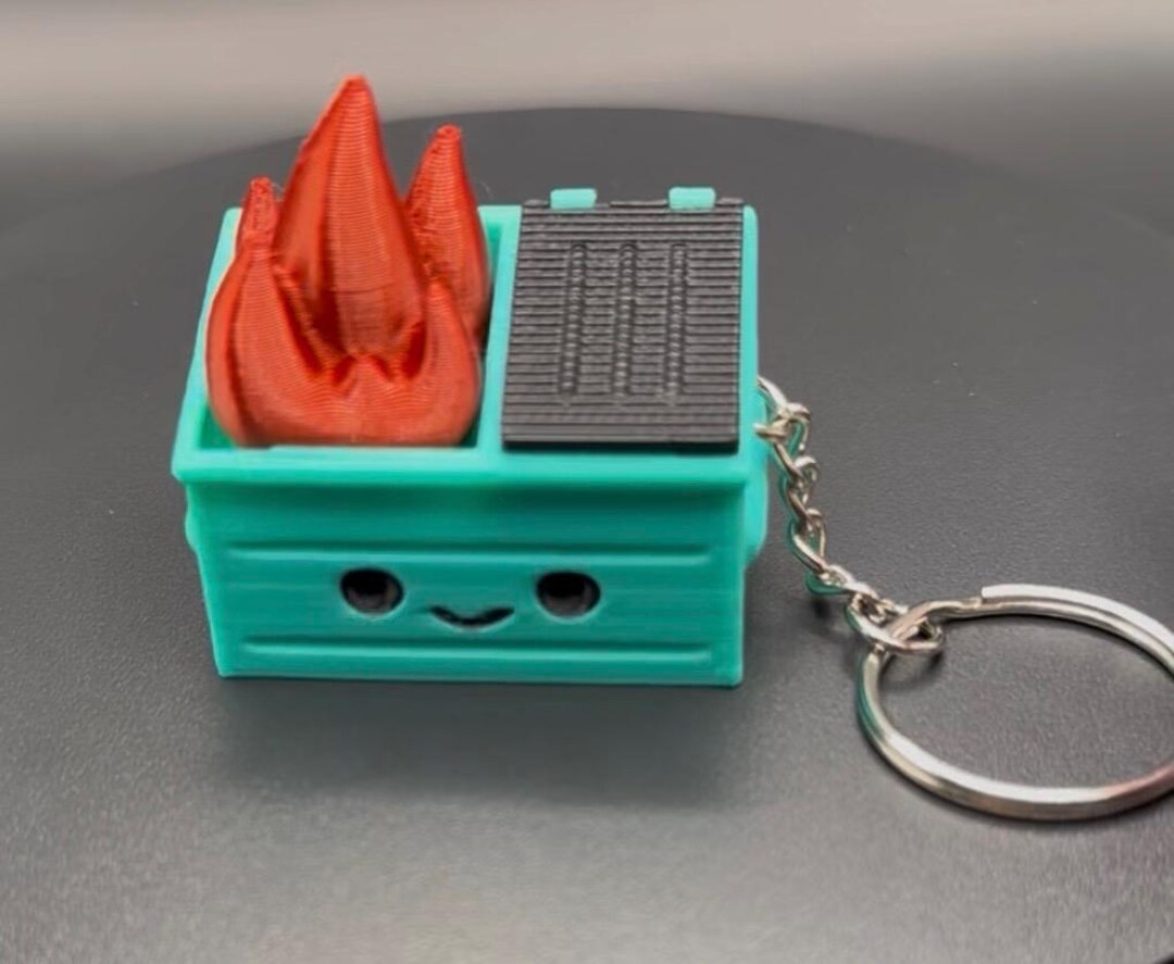 Dumpster Fire 3D Printed Fidget Clicker Keychain - Etsy