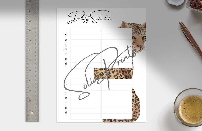 Editable Daily Planner - Leopard | Animal Collection | Printable ...