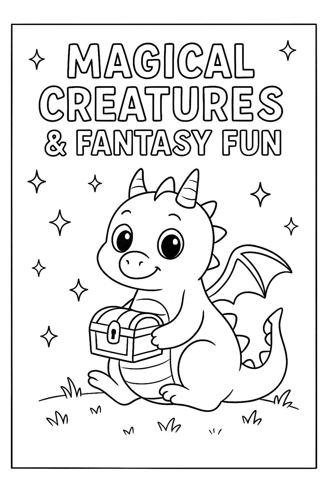 Magical Creatures & Fantasy Fun Coloring Pages - Etsy