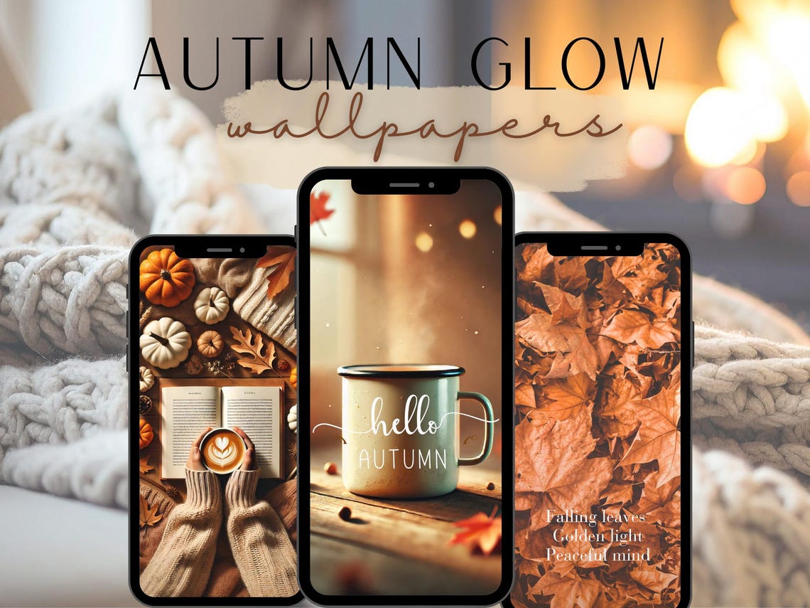 Cozy Autumn Phone Wallpapers | 30 Fall Backgrounds (digital Download ...