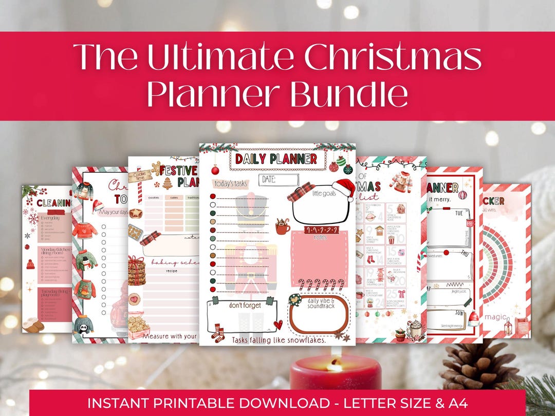 Christmas Planner and Organizer Bundle | 12 Page Printable Holiday Set ...