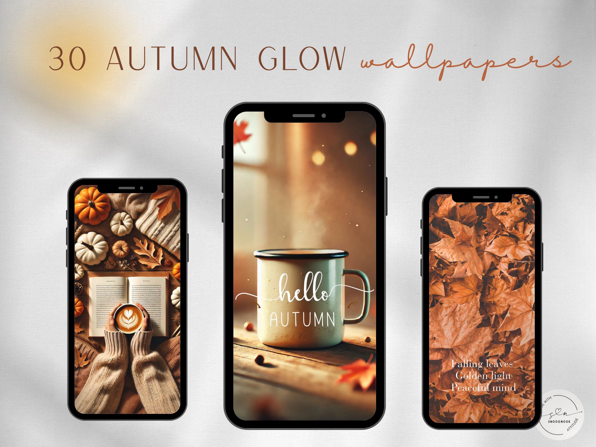 Cozy Autumn Phone Wallpapers | 30 Fall Backgrounds (digital Download ...