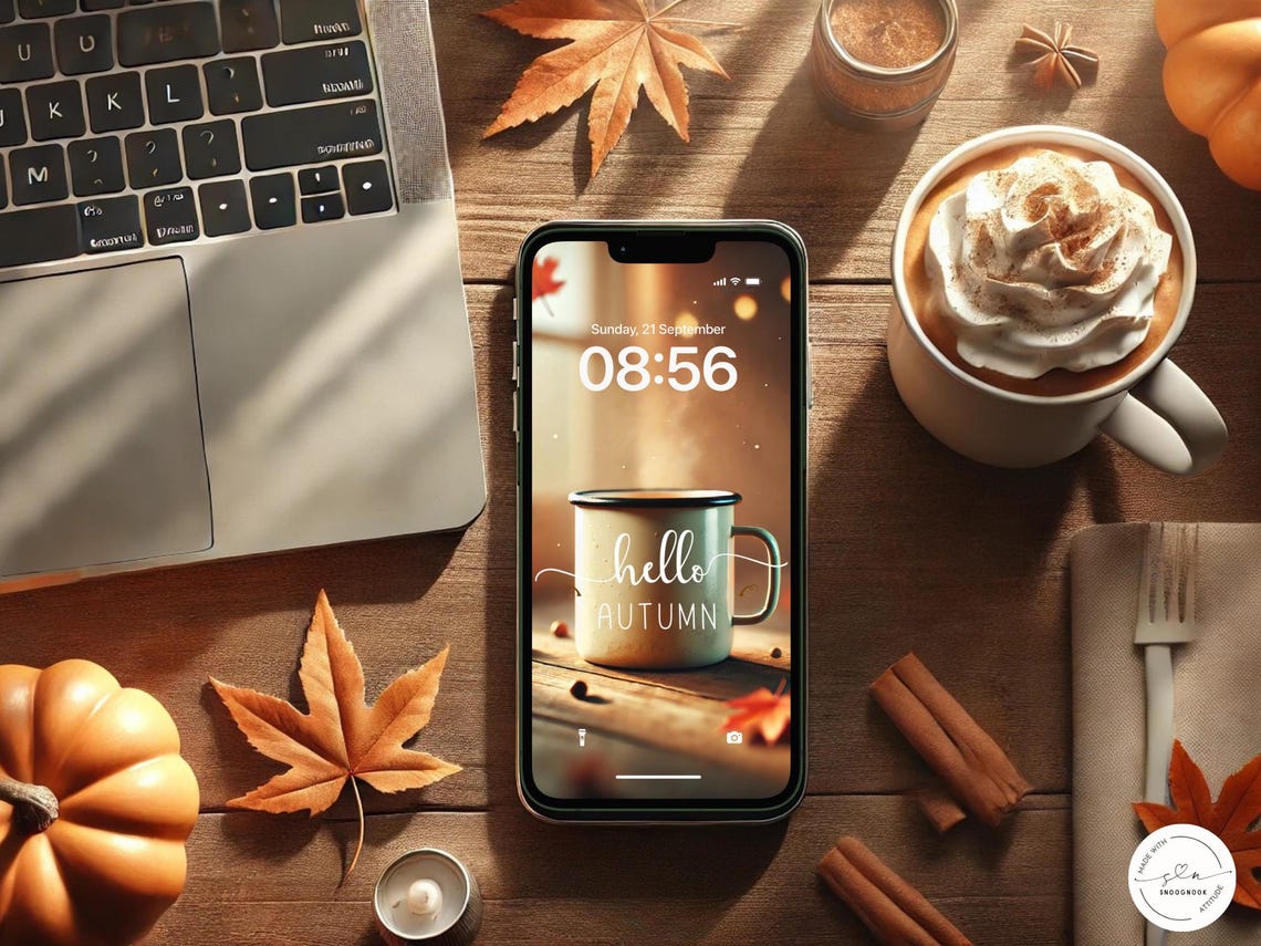 Cozy Autumn Phone Wallpapers | 30 Fall Backgrounds (digital Download ...