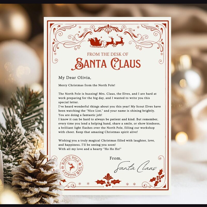 Santa Tags and Letter - Etsy