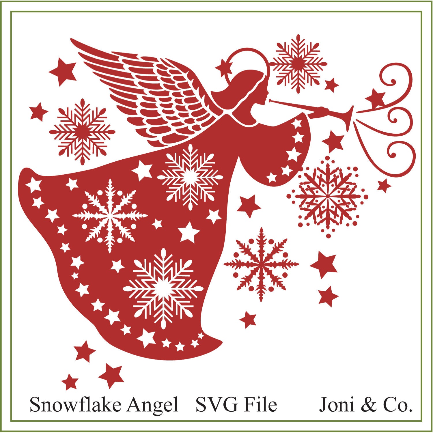 Christmas Angel Svg Snowflake Angel Svg Glass Block SVG Cut - Etsy