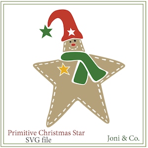 Primitive Christmas Svg, Primitive Star Svg,,christmas Cards Printable ...