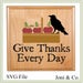 Primitive Crow SVG , Thanksgiving, Glass Block Design, Vinyl Cutting ...