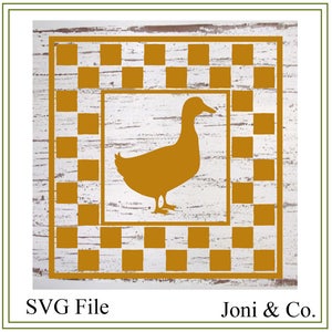 Primitive Duck SVG File Download, Primitive SVG, Glass Block Design ...