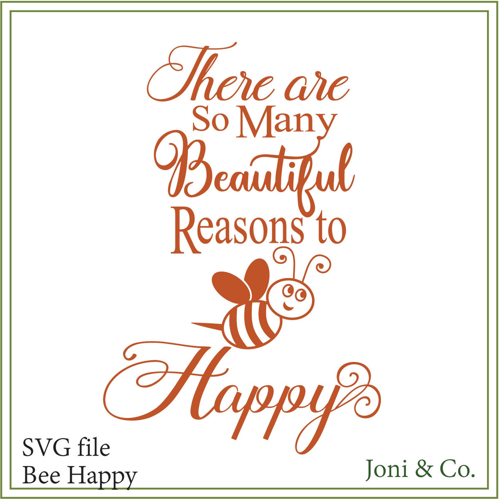 Quote SVG File Reasons to Be Happy Svg Signs Glass Blocks | Etsy