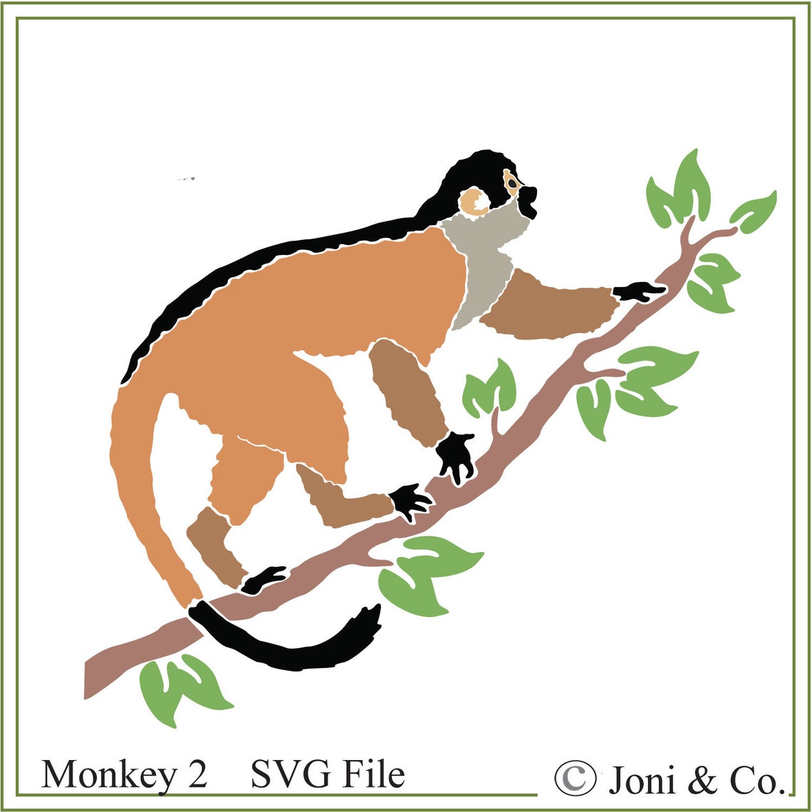 Monkey SVG Monkeys SVG Baby Animals Greeting Cards - Etsy