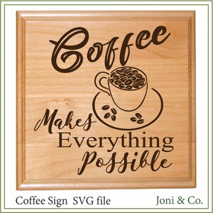 Coffee SVG, Coffee Sign Svg, Iron on Transfer Svg, Printable, Kitchen ...