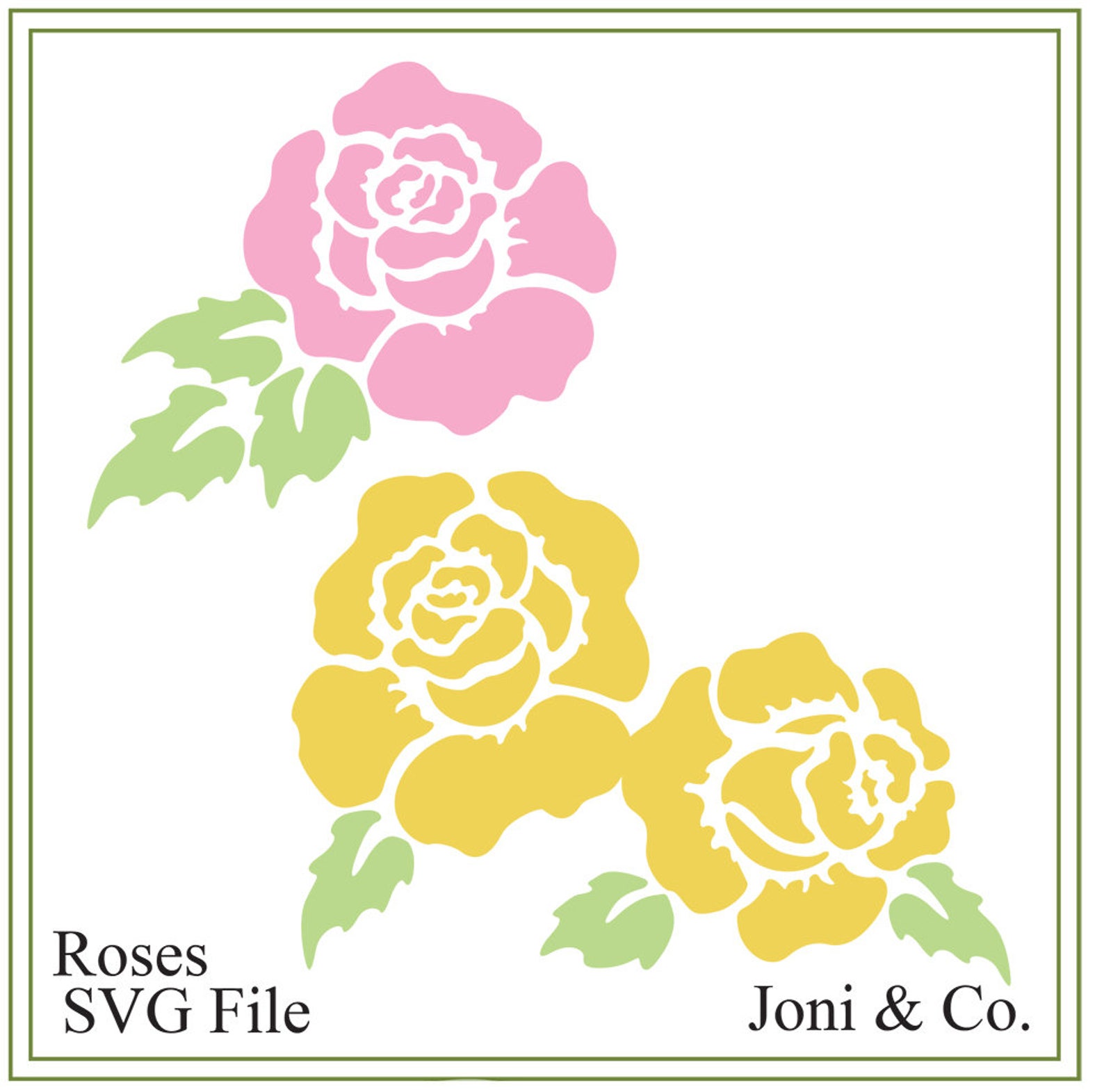 Rose svg Roses svg Garden svg rose illustration Wedding | Etsy