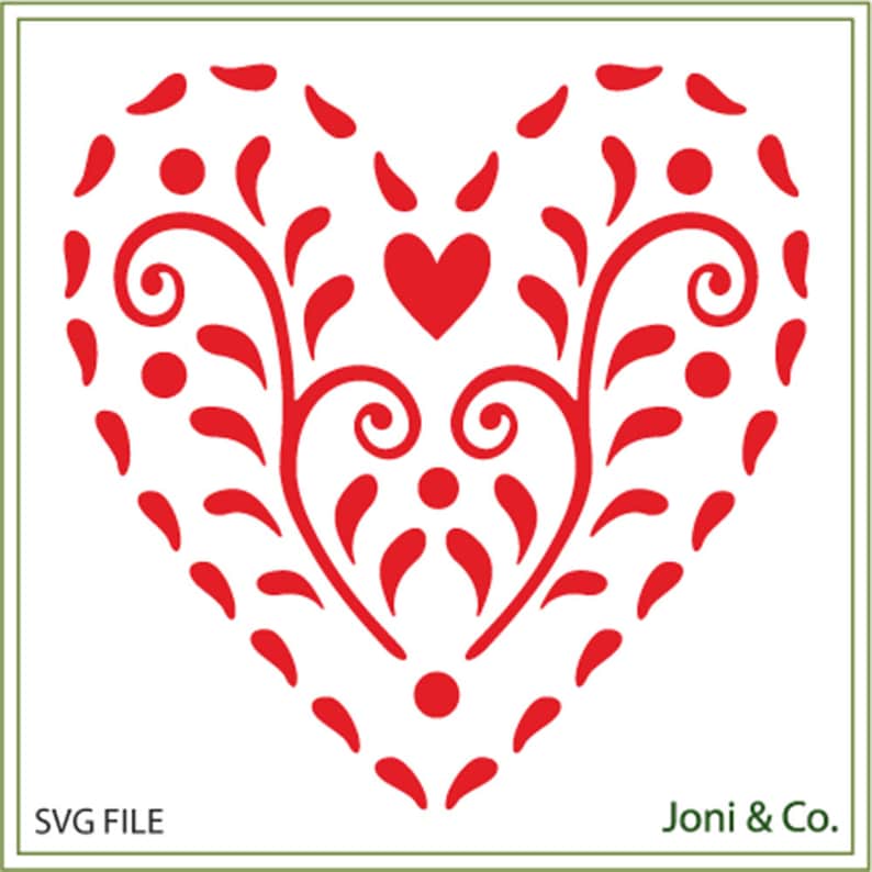 Heart svg Wedding svg Valentine Scandinavian Wedding svg | Etsy