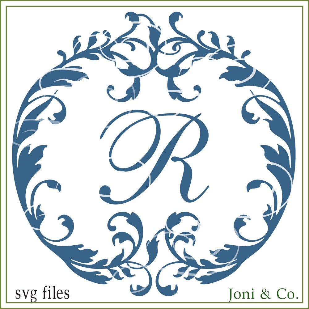 Monogram Alphabet svg Wedding SVG monogram alphabet vinyl | Etsy