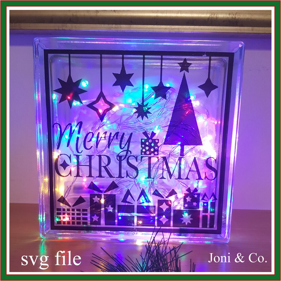 Glass Block SVG, Christmas Tree Svg. Glass Block SVG Cut File, Glass ...