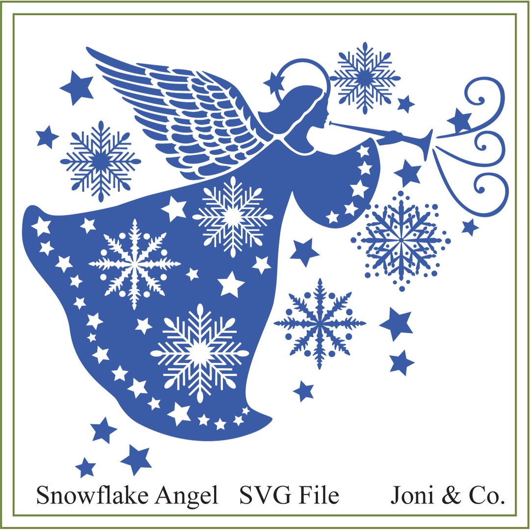 Christmas Angel Svg, Snowflake Angel Svg, Glass Block SVG Cut File ...