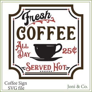 Coffee SVG, Coffee Sign Svg, Kitchen Svg, Printable, Kitchen Sign Svg ...