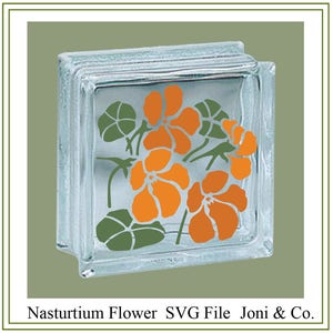 Flower SVG Cutting File, Glass Block Design, SVG File, Vinyl Cutting ...