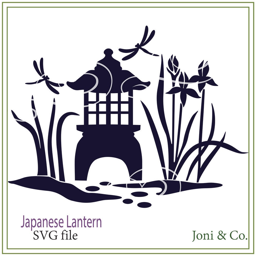 Japanese Garden SVG Asian Digital Glass Block Design SVG - Etsy