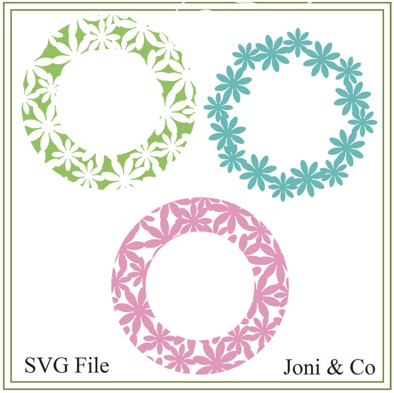 Daisy Borders SVG Floral Borders Svg Wedding SVG | Etsy