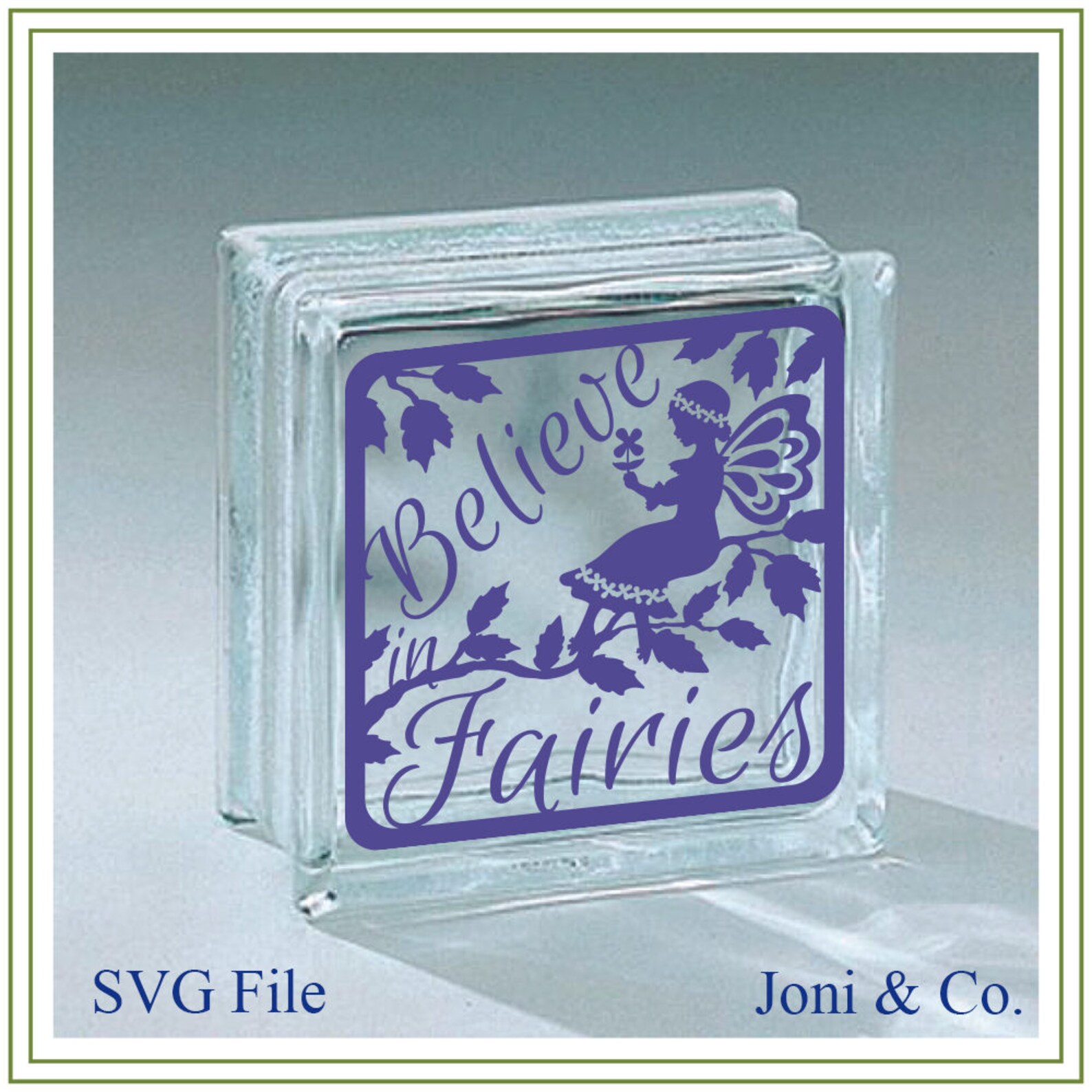 Fairy Glass Block SVG File Fairies Fairy SVG Glass Block - Etsy