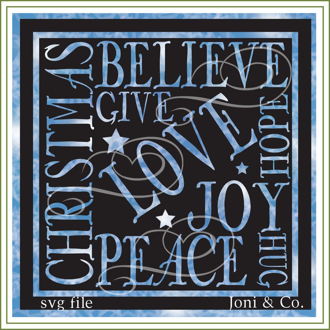 Christmas SVG File Christmas Glass Block SVG Cut File Glass - Etsy