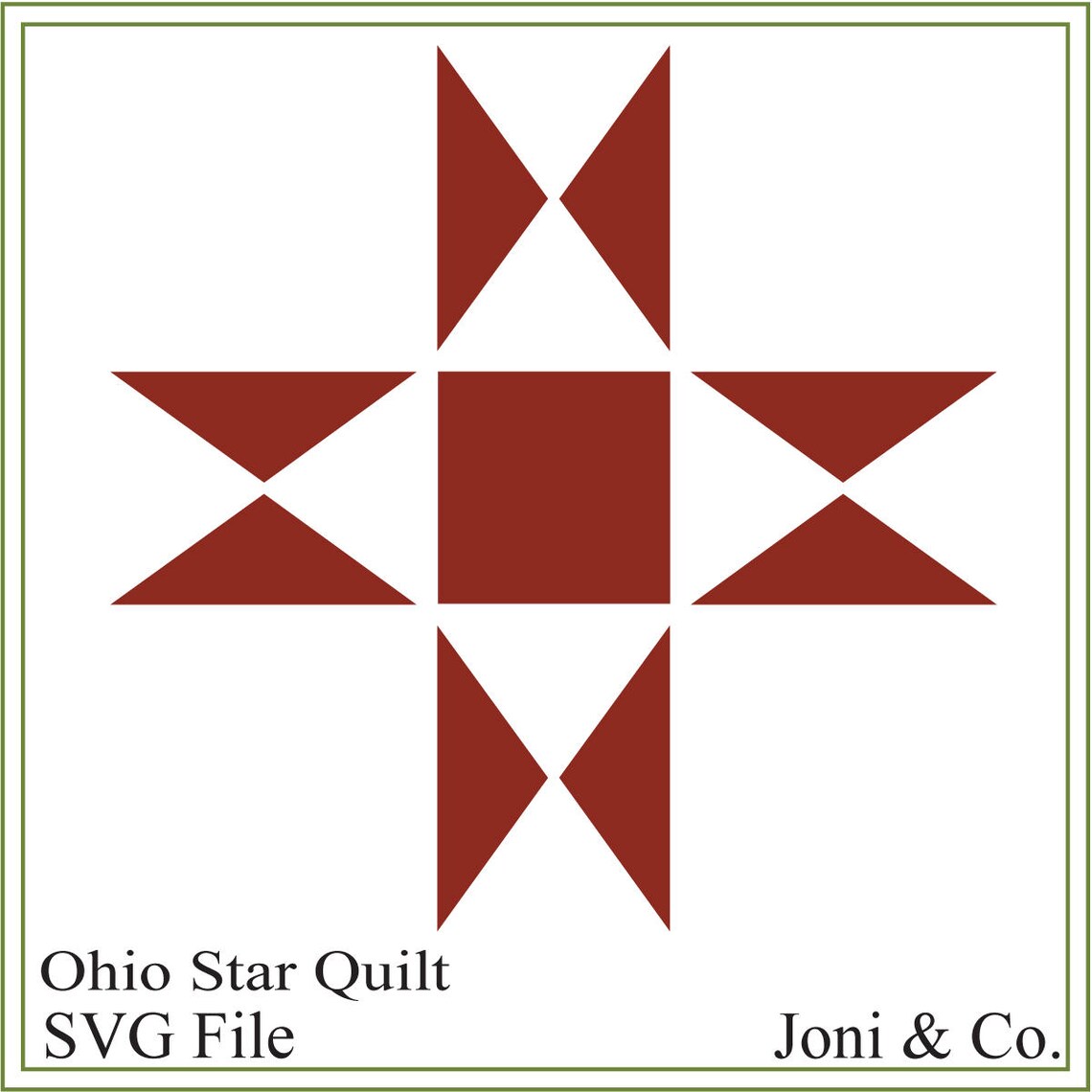 Quilt SVG Ohio Star Quilt Pattern Svg Quilting Svg Iron on | Etsy
