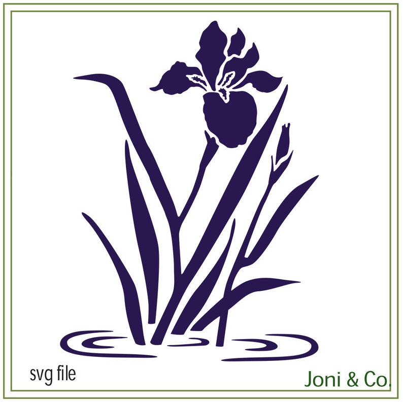 Iris svg Flower svg Glass Block Design SVG file corte de - Etsy España