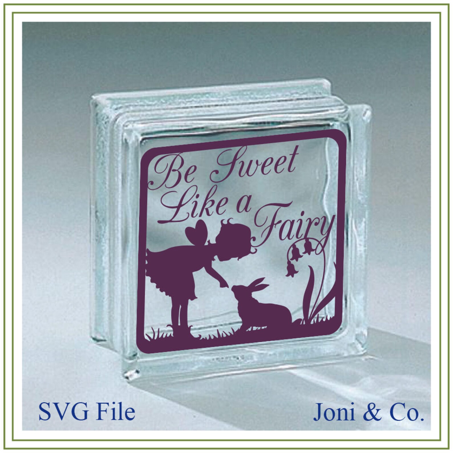 Fairy Glass Block SVG File Fairy SVG Glass Block SVG Vinyl | Etsy