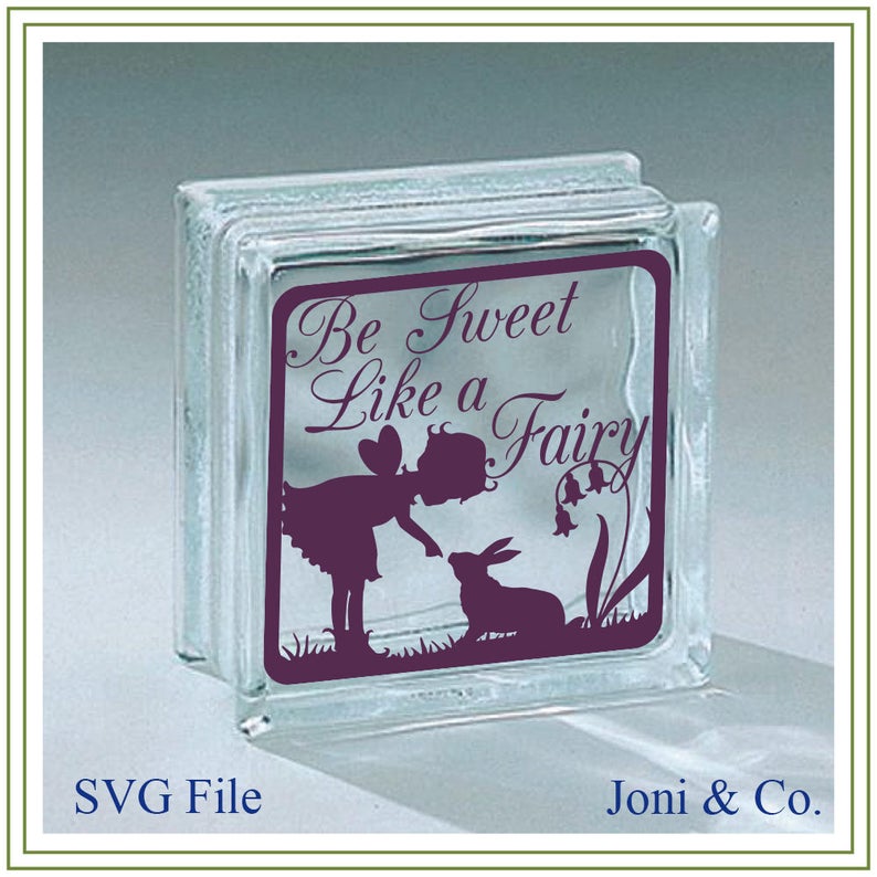 Fairy Glass Block SVG File Fairy SVG Glass Block SVG Vinyl | Etsy
