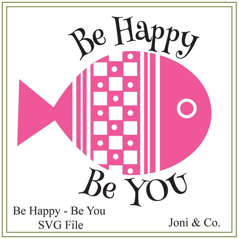 Fish SVG, Happy Fish SVG, Vinyl Cutting, Children Iron on Transfer ...