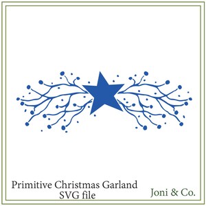 Christmas SVG File, Primitive Christmas Svg, Christmas Cards Printable ...