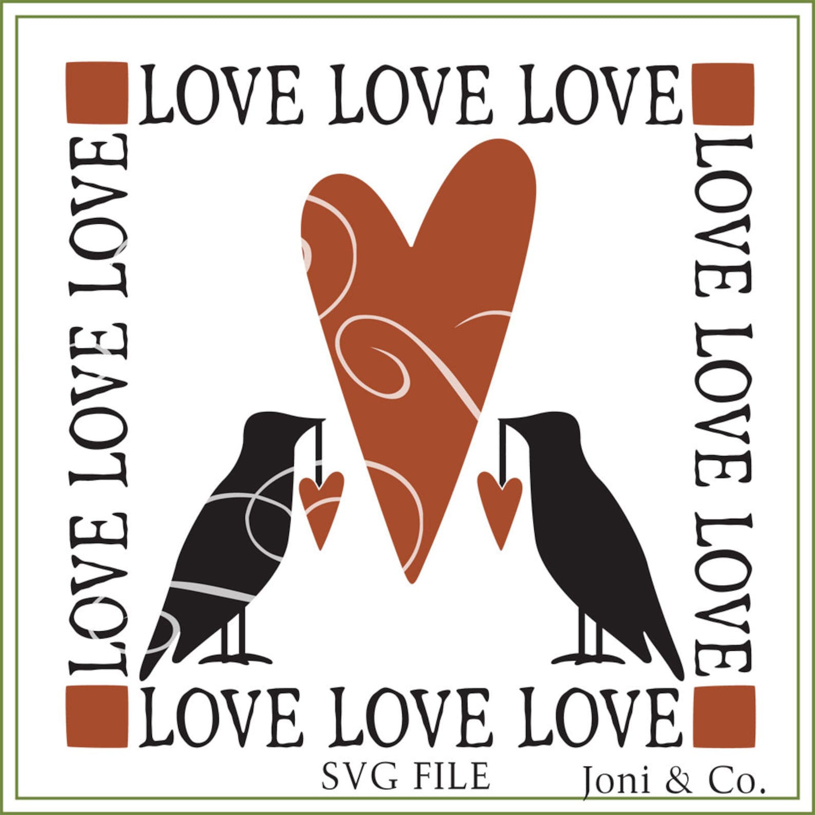 Primitive SVG Heart Svg Love Svg Valentine SVG Vinyl - Etsy