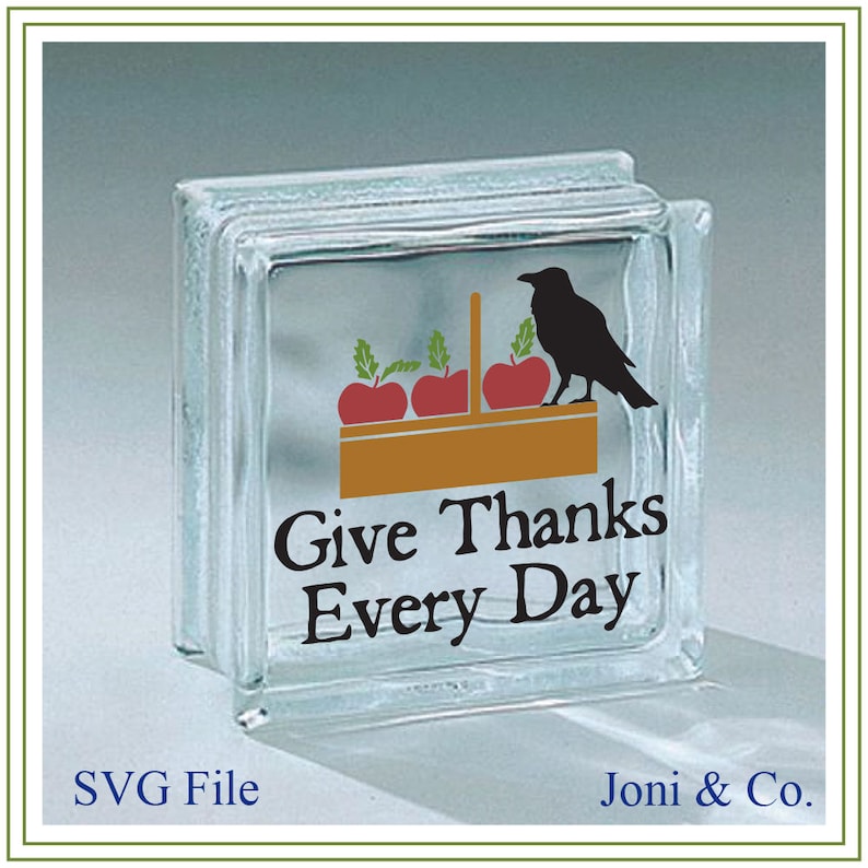 Primitive Crow SVG , Thanksgiving, Glass Block Design, Vinyl Cutting ...