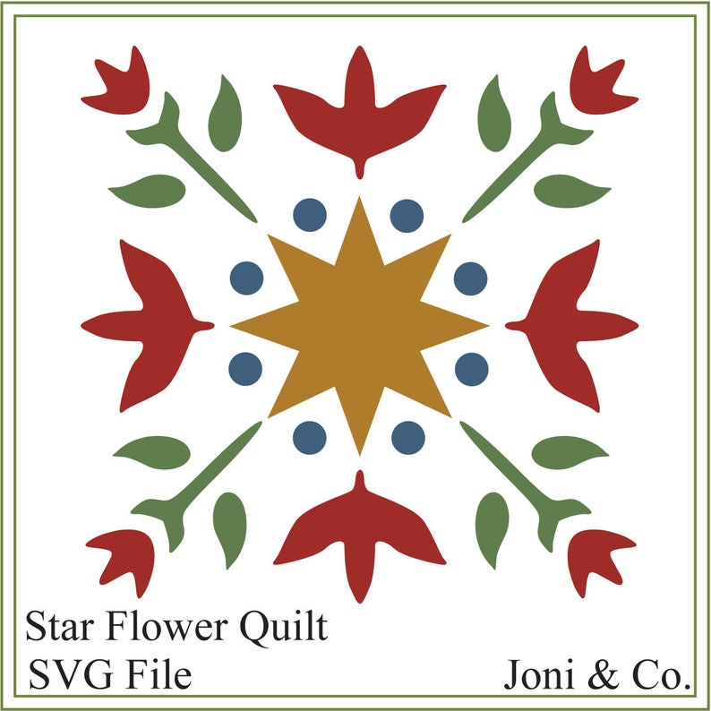Quilt SVG Starflower Quilt Svg Quilting Svg Iron on - Etsy