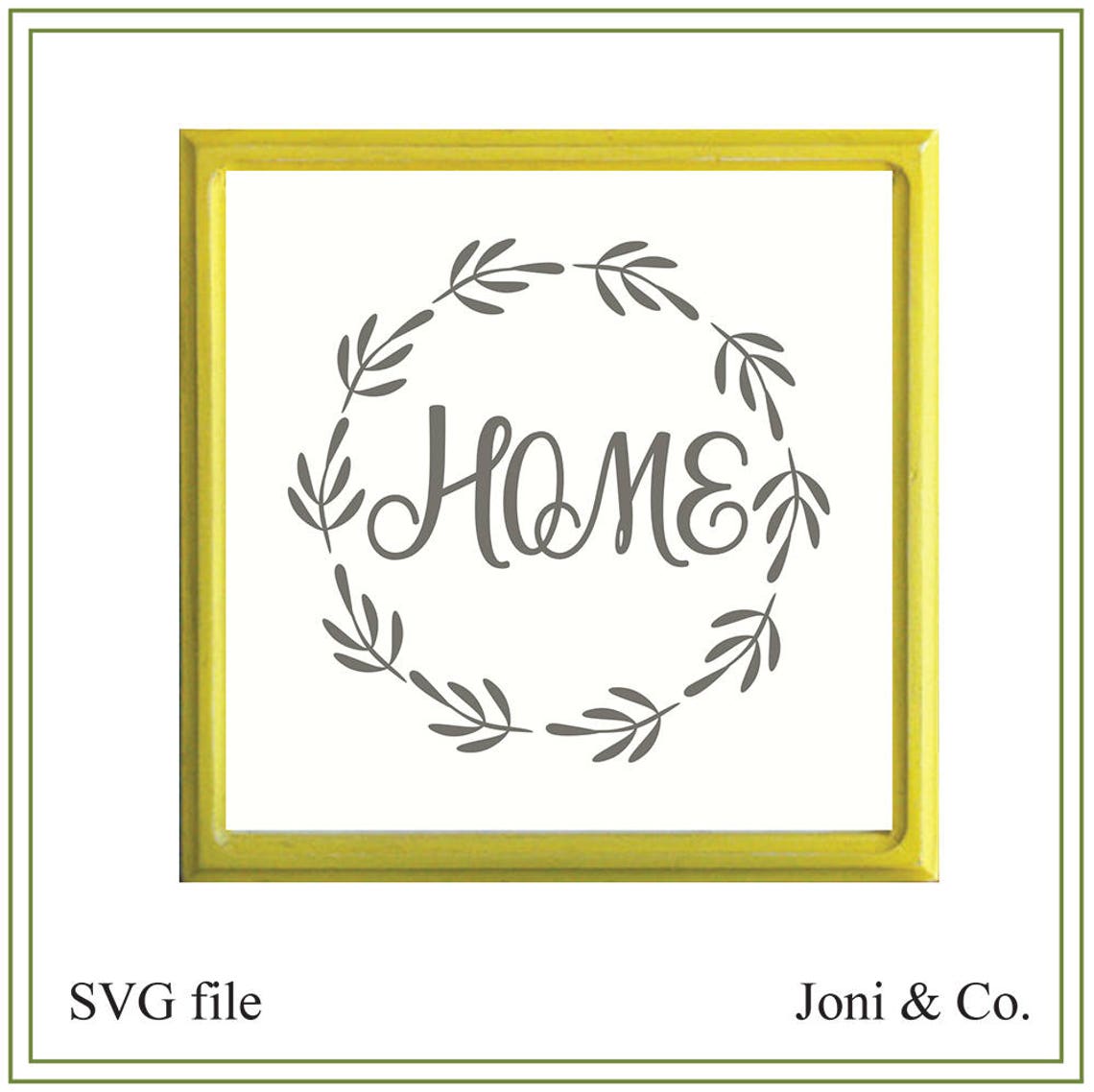 Home SVG File Home Wreath Svg Signs Glass Blocks Iron on | Etsy