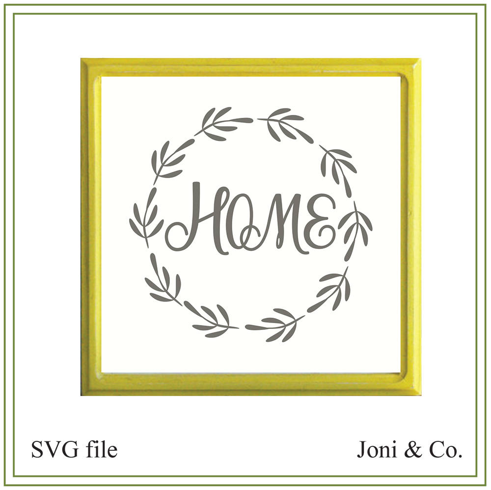 Home SVG File Home Wreath Svg Signs Glass Blocks Iron on - Etsy Canada