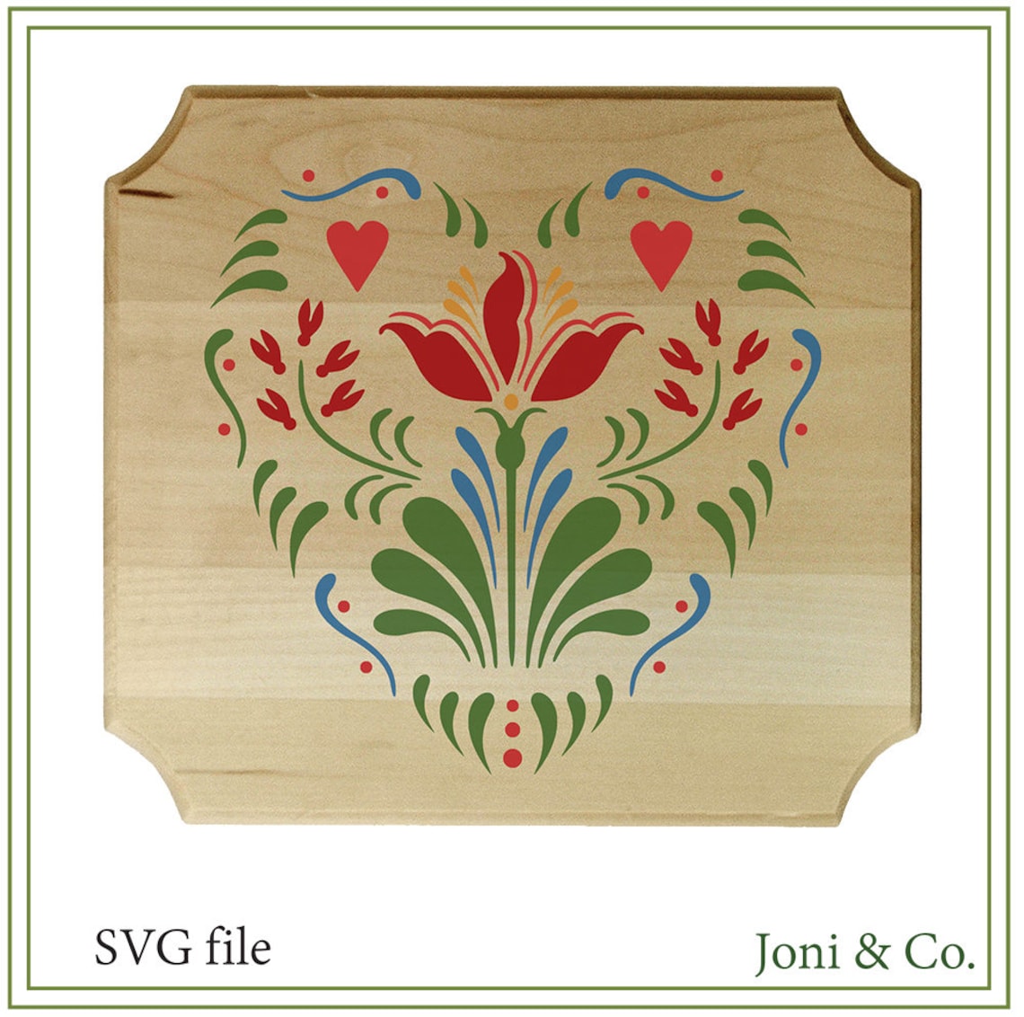 Scandinavian SVG File Rosemaling Swedish Folk Art Svg Vinyl | Etsy