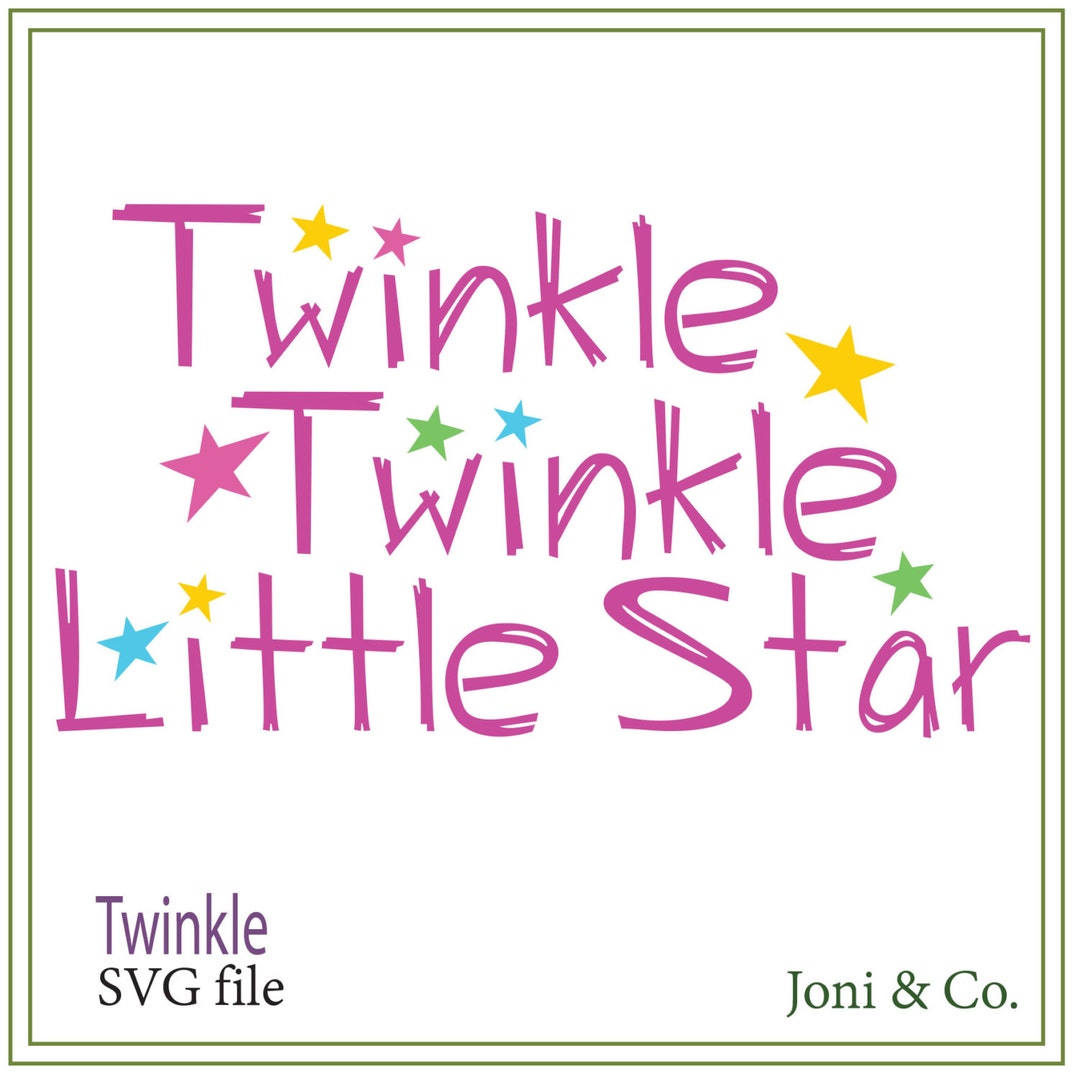 Twinkle Little Star SVG, Children's Room Svg, Kids Svg, Glass Block ...