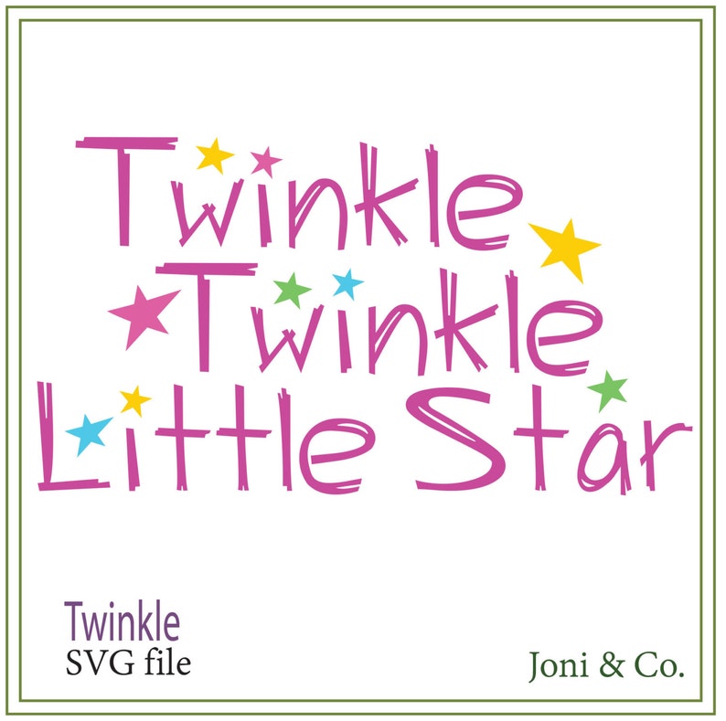 Twinkle Little Star SVG Children's Room Svg Kids Svg | Etsy