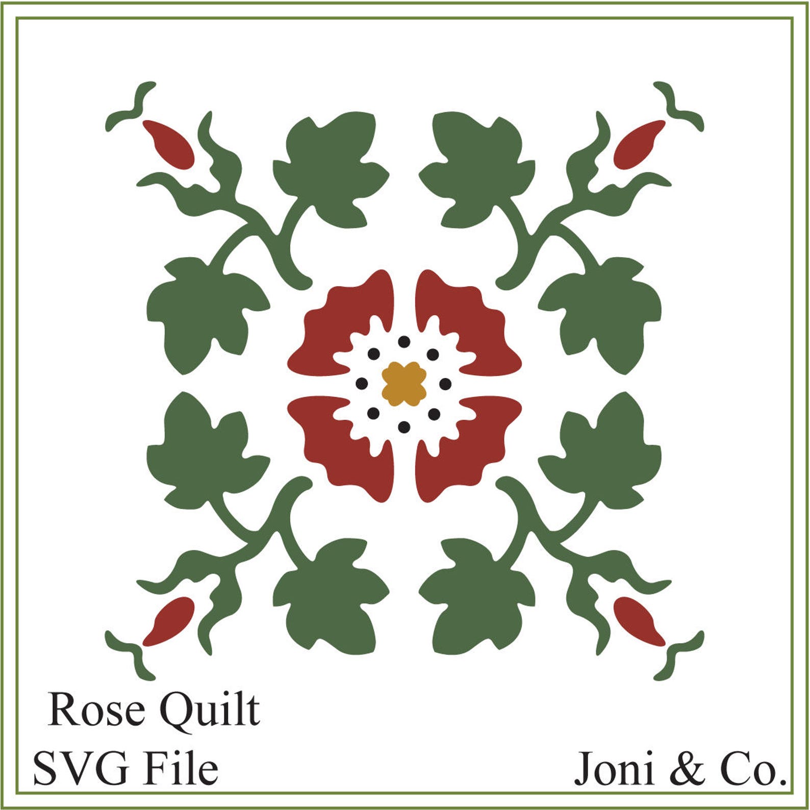 Quilt SVG Rose Quilt Pattern Svg Quilting Svg Iron on | Etsy