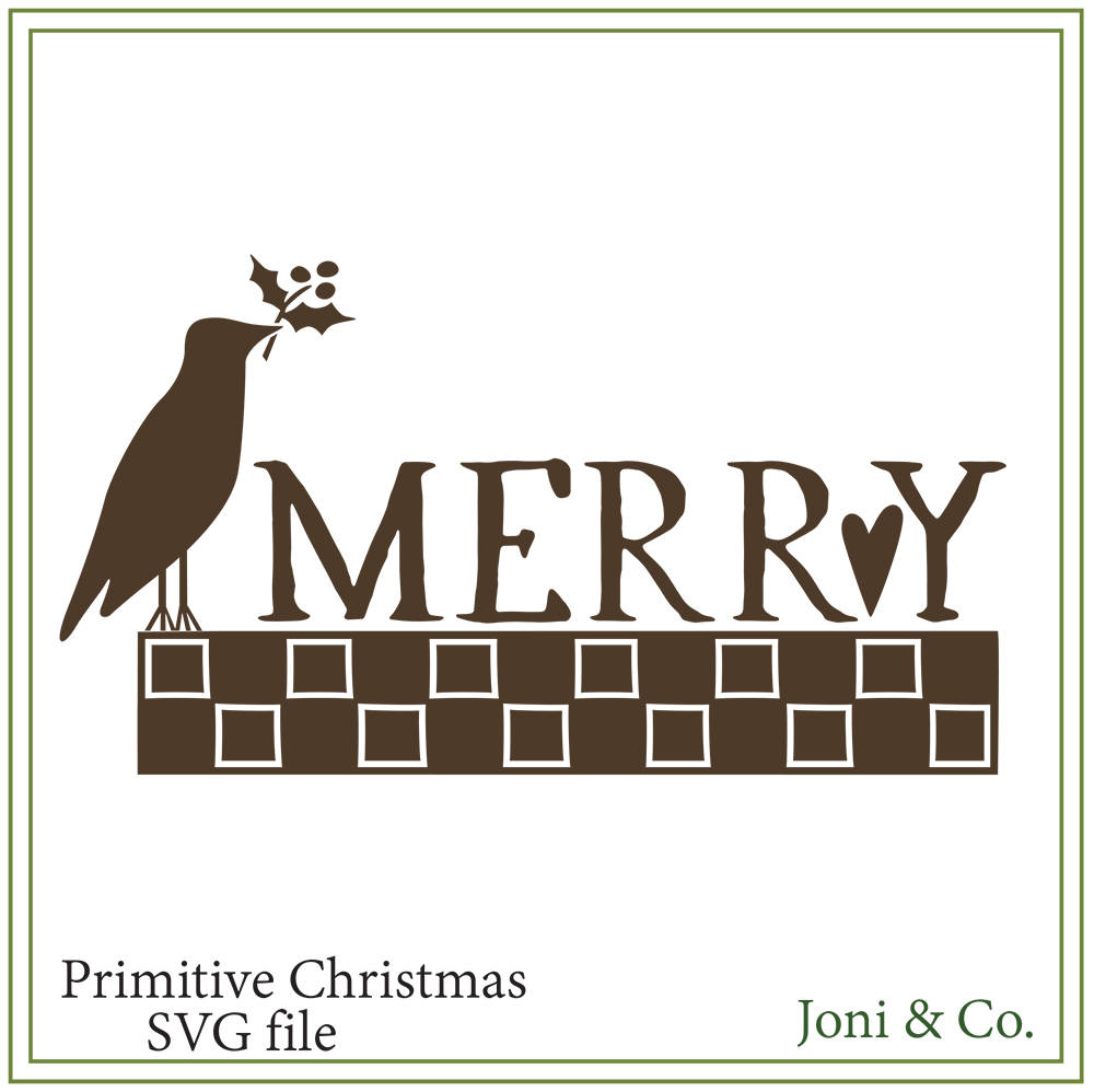 Primitive Christmas Svg Primitive Christmas Crow - Etsy