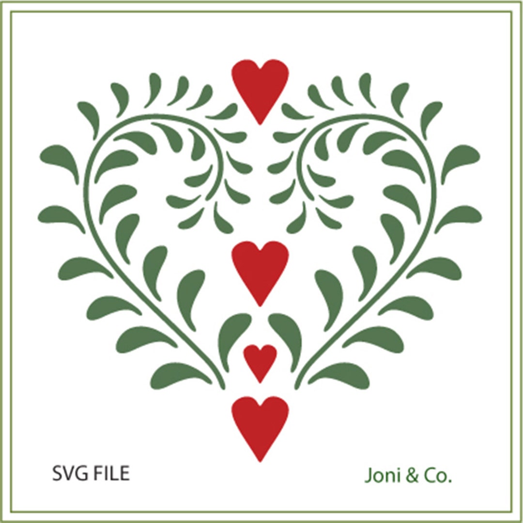 Scandinavian SVG File, Rosemaling, Swedish Heart Svg, Vinyl Cutting ...