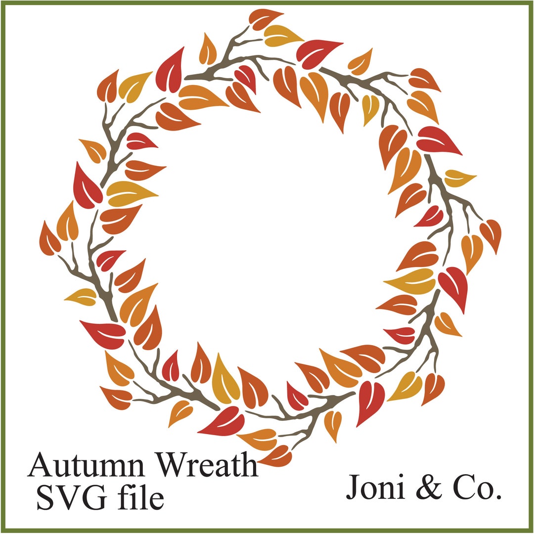 Autumn Wreath Svg,printable, Cutting, Iron on Transfer for Fabric ...