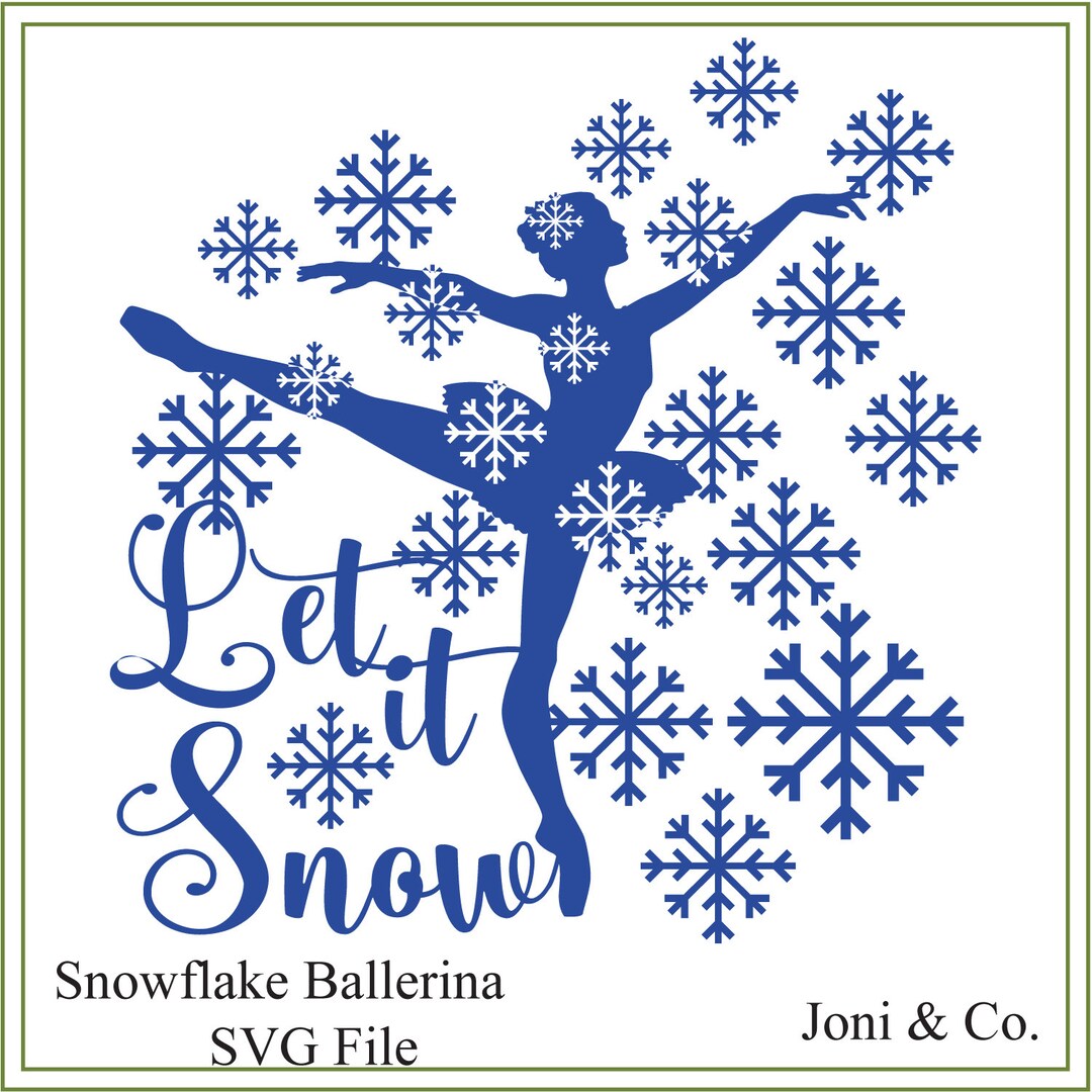 Snowflake Ballerina Svg Snowflake Ballerina Svg Glass Block - Etsy