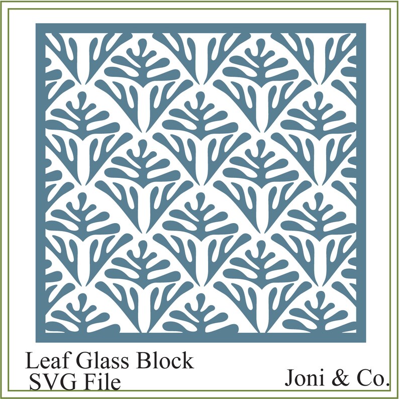Leaf Svg Leaf Glass Block Svg Modern Tropical Leaves | Etsy