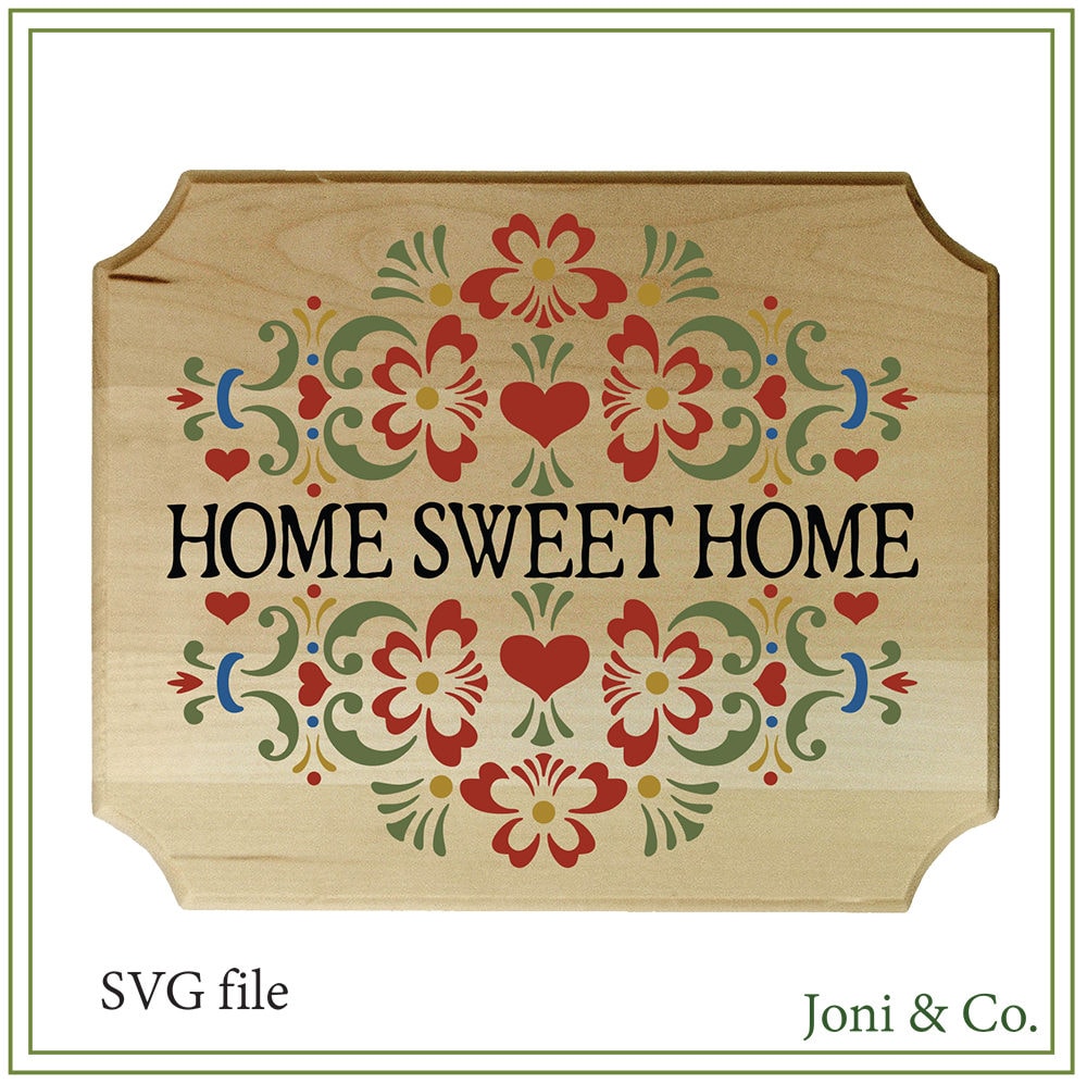 Scandinavian SVG File, Rosemaling, Swedish Folk Art Svg, Vinyl Cutting ...