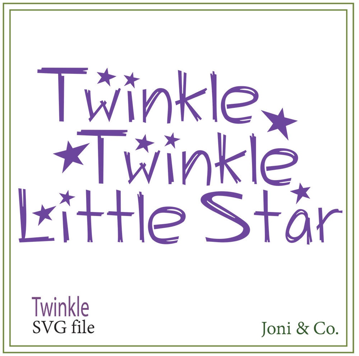 Twinkle Little Star SVG Children's Room Svg Kids Svg - Etsy