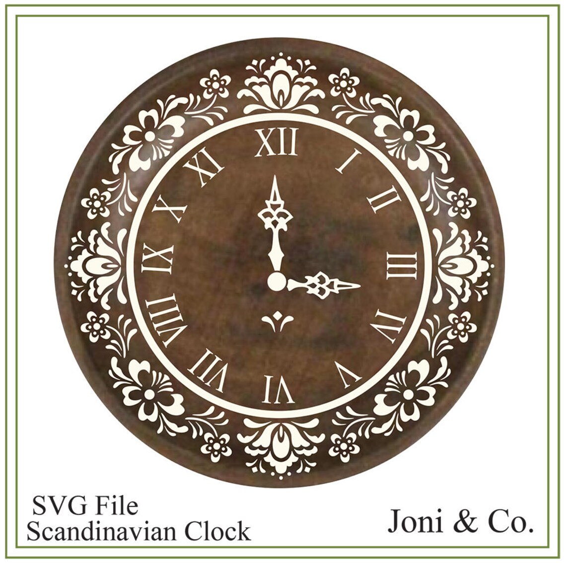 Scandinavian Clock SVG File Swedish Nordic Svg SVG File | Etsy